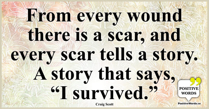 From every wound there is a scar, and every scar tells a story. A story ...